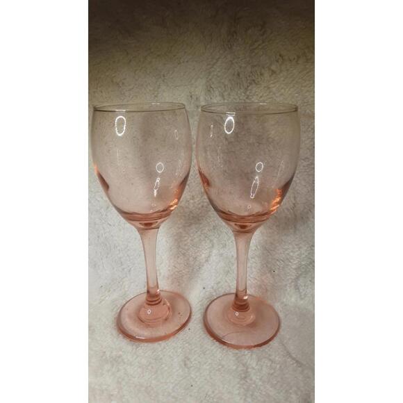 Luminarc | Dining | 2 Pink Stem Wine Glasses Luminarc Rose Blush France ...